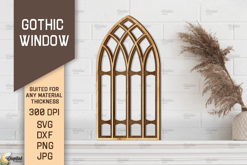 3D Gothic Windows Bundle, Gothic Frames Laser Cut, Cathedral Window ...