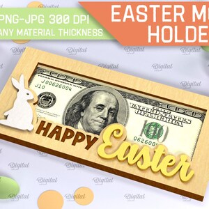 3D Easter Money Holders Bundle, Money Box Laser Cut, Banknote Holder ...