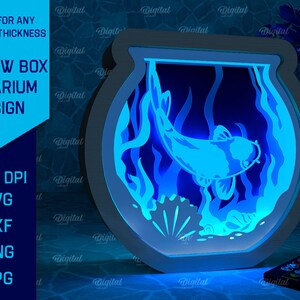 Aquarium Shadow Box Bundle, Underwater Shadow Box Paper Cut, 3D ...
