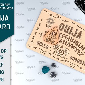 Ouija Board Laser Cut Bundle, Spirit Board Table With Planchette Laser ...