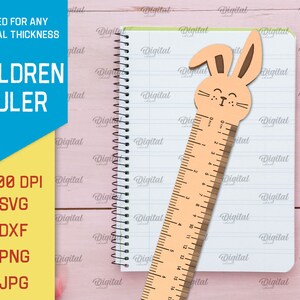 Kids Rulers Bundle, Wooden Childrens Ruler Laser Cut, Inches and ...