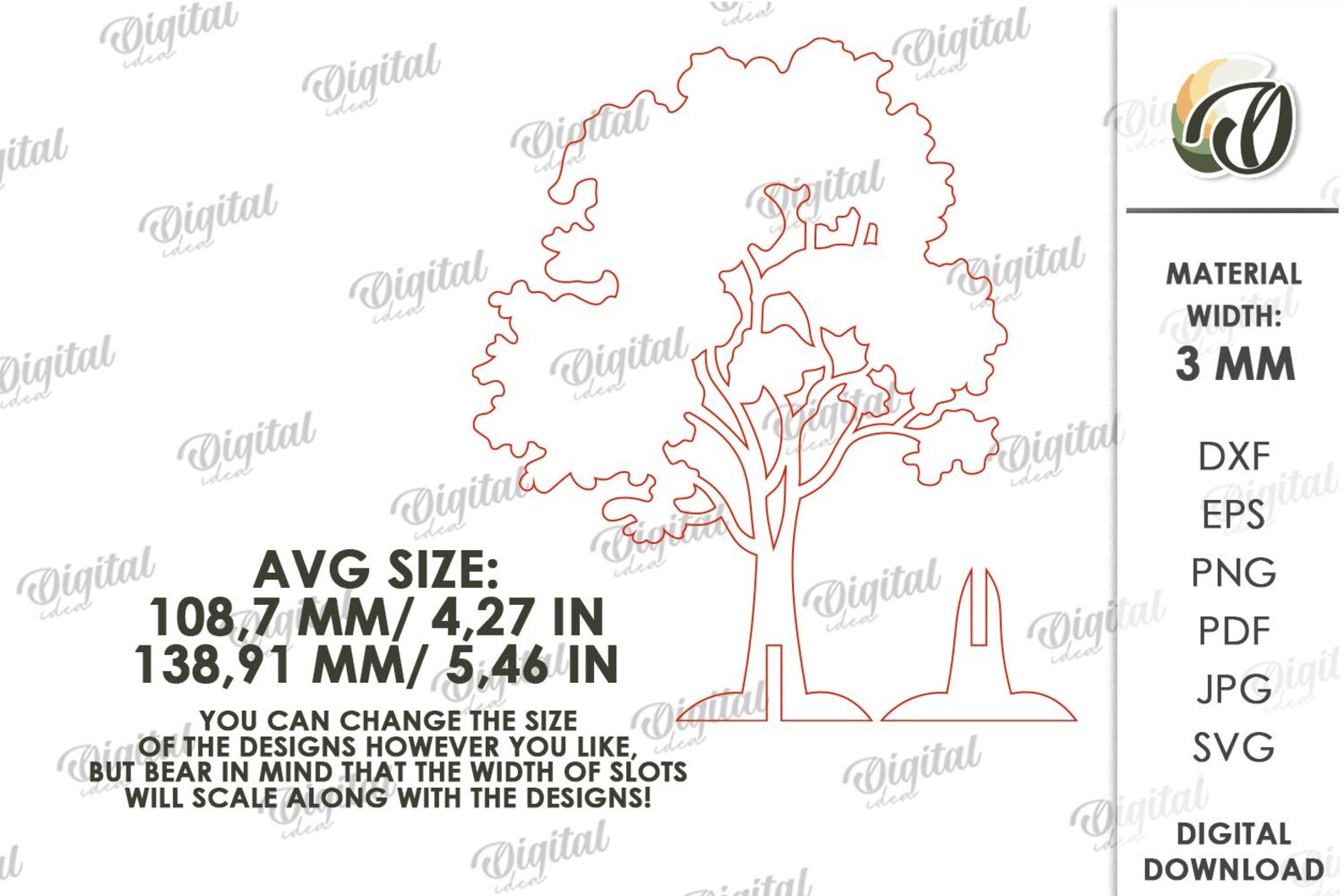 3D Fall Trees Bundle, Freestanding Tree Laser Cut, Autumn Tree Svg ...