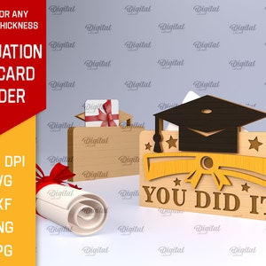 3D Graduation Gift Card Holders Bundle, Gift Card Holder Lasercut, Card ...