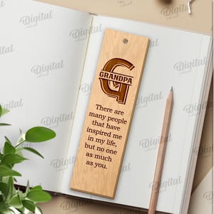 Father's Day Bookmarks Bundle, Engraved Bookmark Laser Cut, Fathers Day ...