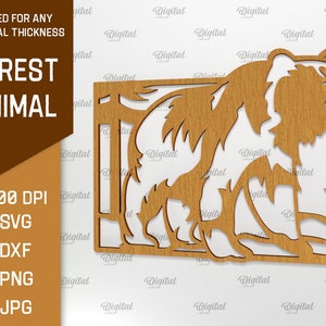 Forest Animals Signs Laser Cut Bundle, Wild Animals Wall Art, Animals ...