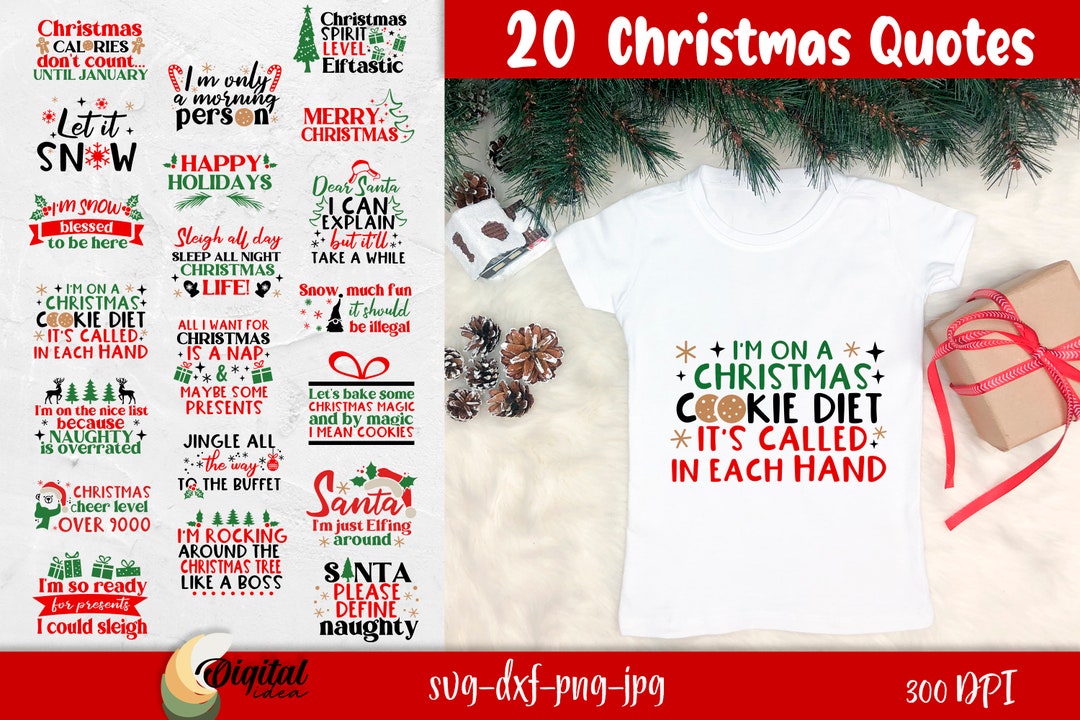 Christmas Quotes Bundle SVG, Christmas Sayings, Winter Svg, Funny ...