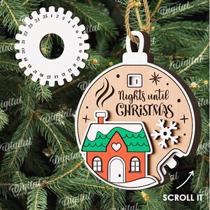3D Christmas Ornament Countdowns Bundle, Xmas Tree Scroll Ornament ...