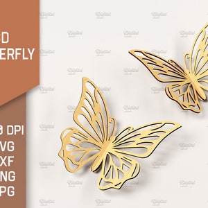 3D Butterflies and Dragonflies Bundle, 3D Butterfly Lasercut, Dragonfly ...