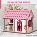 3D Valentine's Day Houses Bundle, Valentine Decors Laser Cut, Love ...