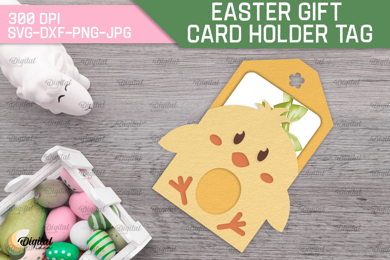 Easter Gift Card Holder Tags Bundle, 3D Layered Paper Cut, Present Tag ...