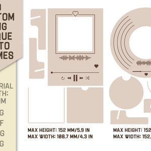 Song Plaque Photo Frame, Spotify Playlist Svg, Personalized Music ...