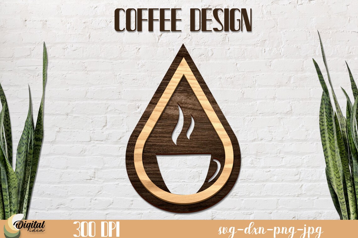 Coffee Hanging Round Sign SVG Bundle Coffee Wall Panel - Etsy