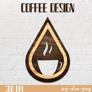 Coffee Hanging Round Sign SVG Bundle, Coffee Wall Panel Lasercut ...