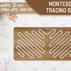 Montessori Tracing Boards Bundle, Tracing Board Svg, Baby Education ...