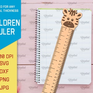 Kids Rulers Bundle, Wooden Childrens Ruler Laser Cut, Inches and ...
