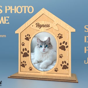 Pets Photo Frame Laser Cut Bundle, Cats and Dogs Frames Bundle, 3d ...