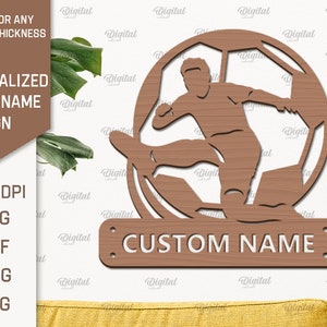 Custom Sports Name Signs Laser Cut Bundle, Personalized Sport Sign ...