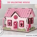 3D Valentine's Day Houses Bundle, Valentine Decors Laser Cut, Love ...