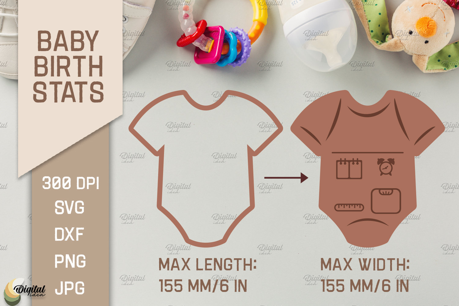 Custom Baby Birth Stats Laser Cut Bundle, 3D Layered Newborn Chart, New ...
