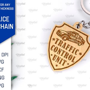 Police Keychain Bundle, Police Laser Cut, Engraved Police Badge ...