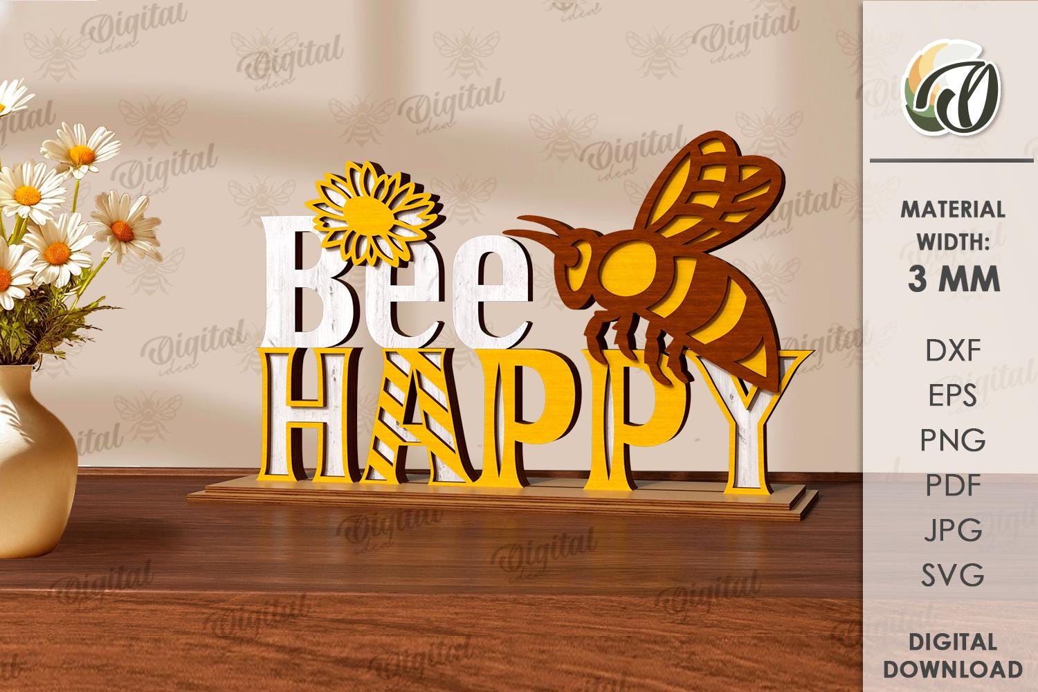 3D Bee Word Stands Bundle, Layered Honey Bee Decor Laser Cut, Home ...