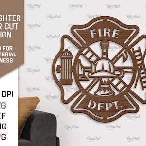 Firefighter Signs Bundle, Custom Name Sign Laser Cut, Fire Fighter ...