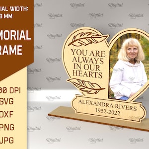 3D Personalized Memorial Photo Frames Bundle, 3D Engraved Picture Frame ...