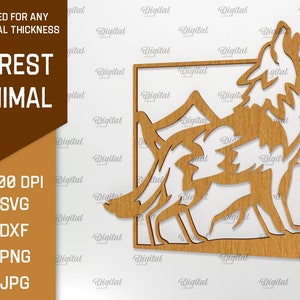 Forest Animals Signs Laser Cut Bundle, Wild Animals Wall Art, Animals ...