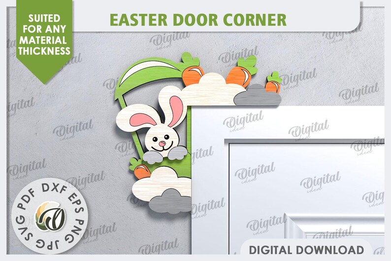 3D Easter Door Corners Bundle, Easter Trim Corner Laser Cut, Spring ...