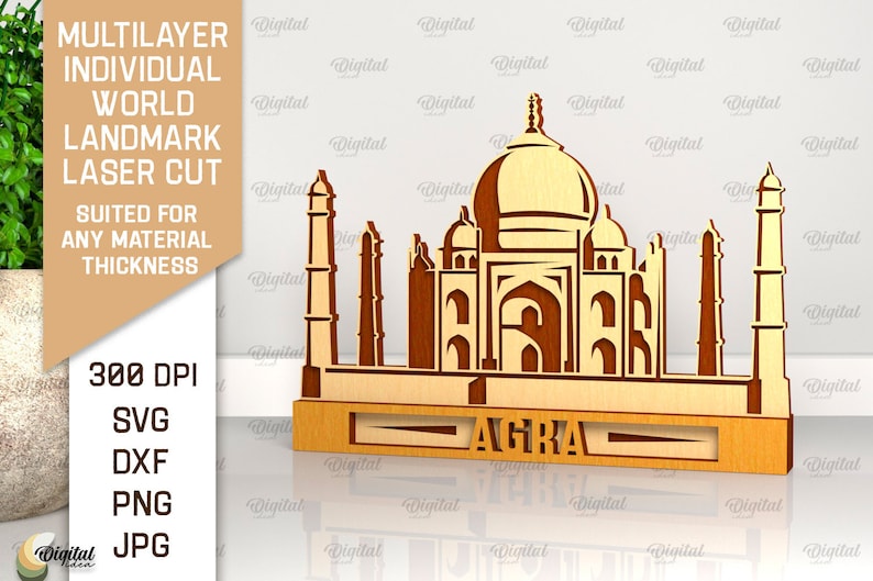 3D World Landmark Stands Bundle, World Landmarks Laser Cut, Popular ...