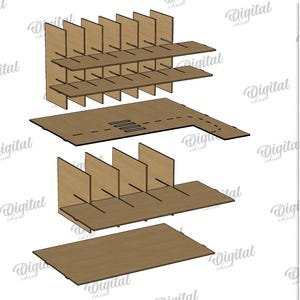 3D Wooden Toy Car Garage With Ramp, Car Storage Garage Laser Cut, Boy ...