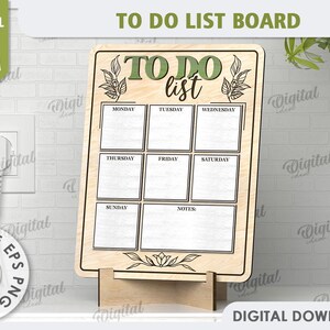 3D to Do List Boards Bundle, Dry Erase Weekly Planner Sign Laser Cut ...