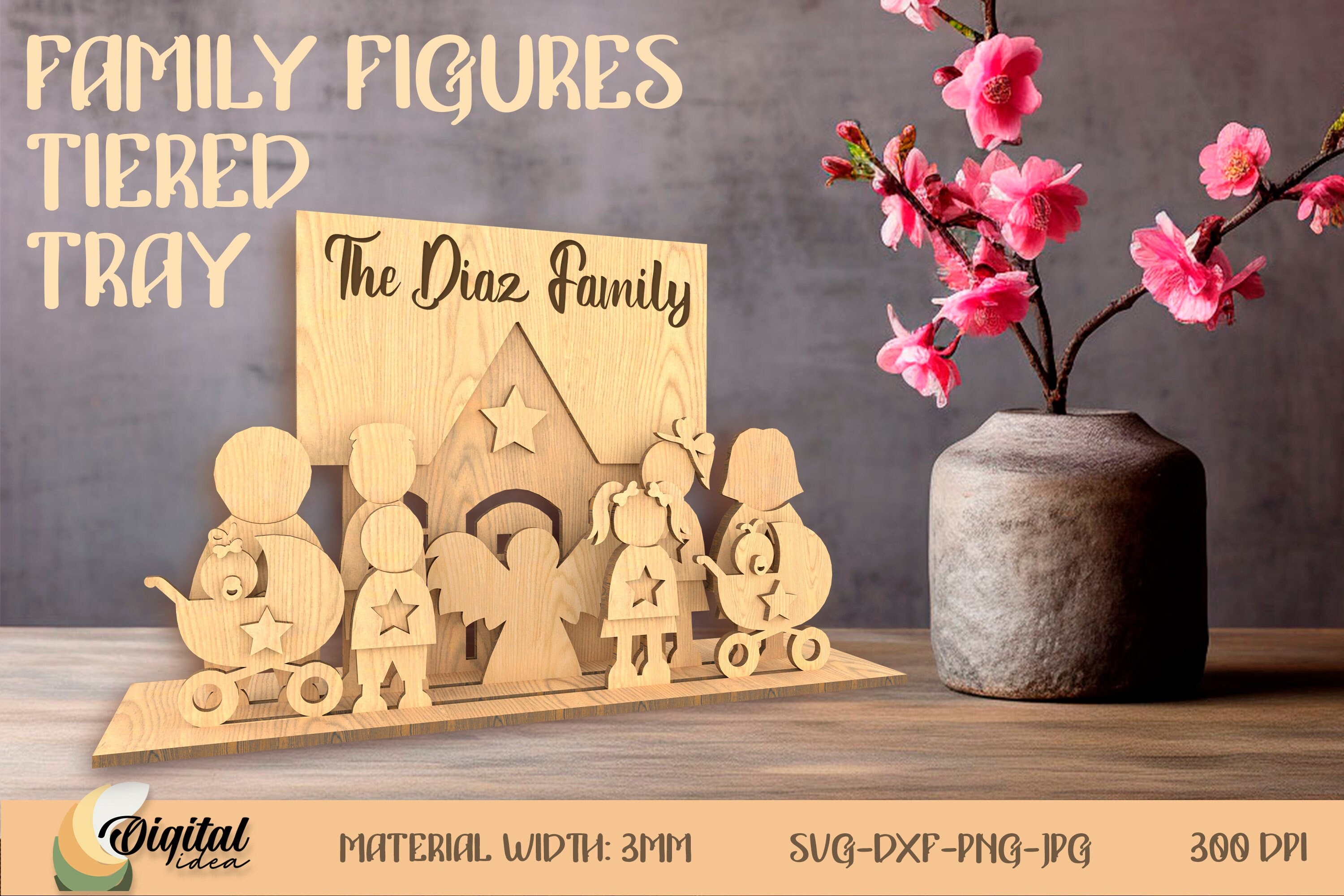 Custom Family 3D Lasercut Family Creator Lasercut - Etsy