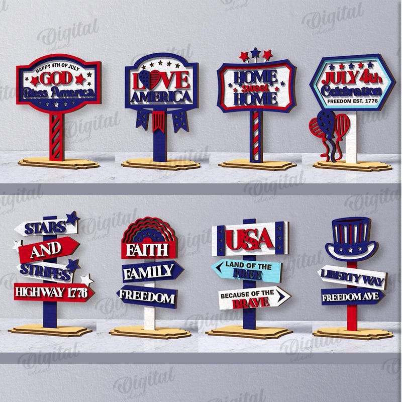 4th of July Stand Sign - Etsy
