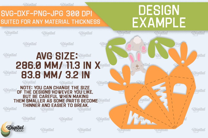 Easter Carrot Boxes Papercut Bundle, Bunny Box Template, 3D Paper Cut ...