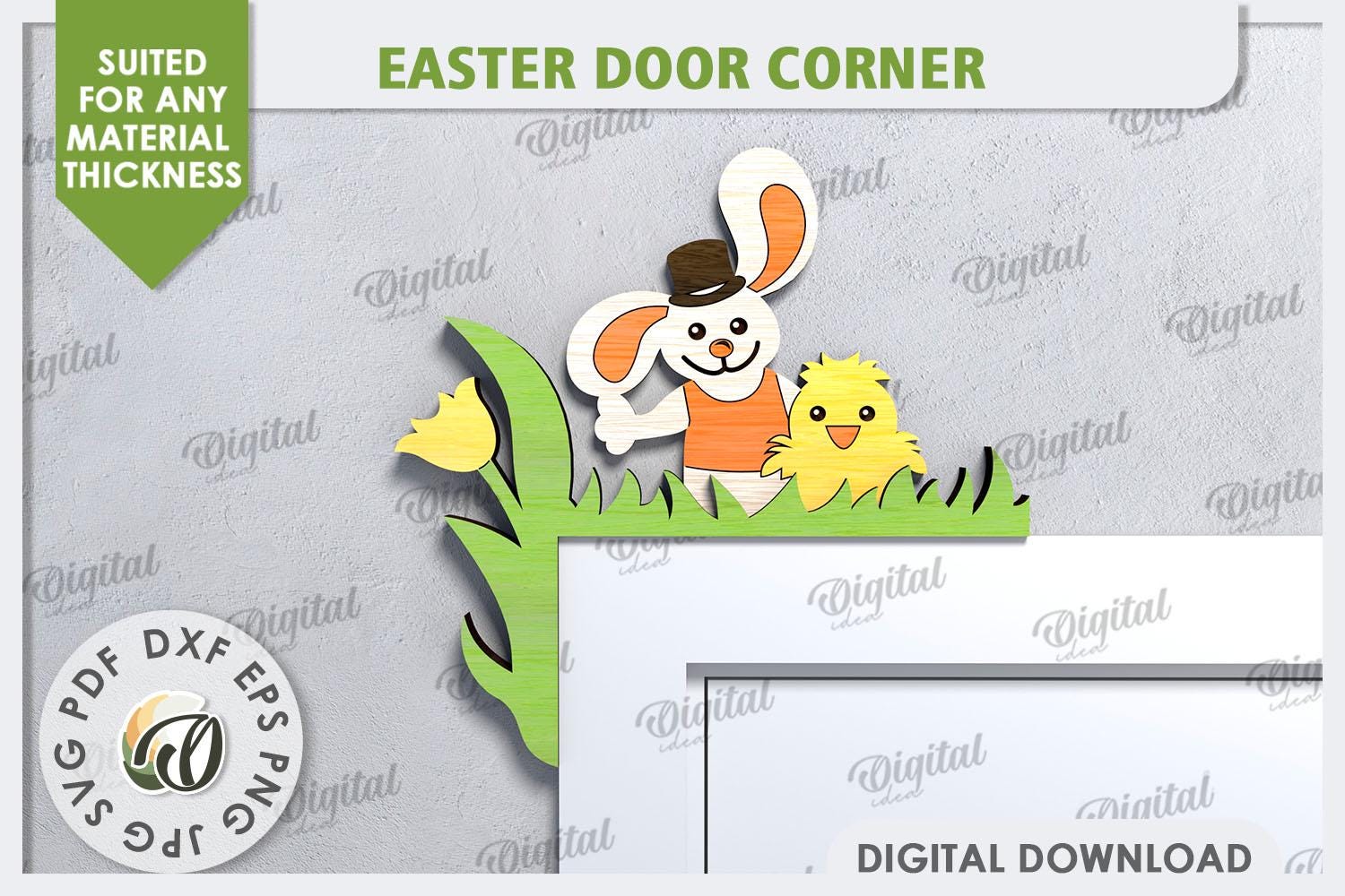 3D Easter Door Corners Bundle, Easter Trim Corner Laser Cut, Spring ...