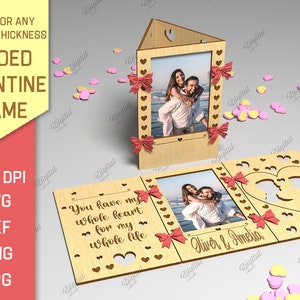 Valentine's Day 3 Sided Frames Bundle, 3D Valentine Couple Picture ...