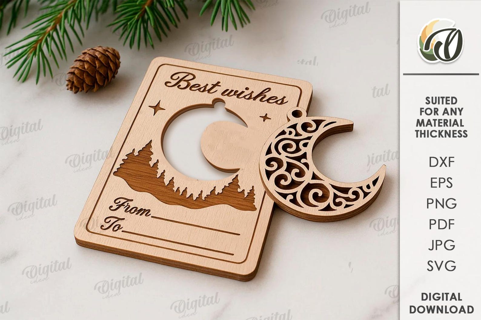 3D Christmas Gift Pop up Cards Bundle, Christmas Greeting Card Laser ...