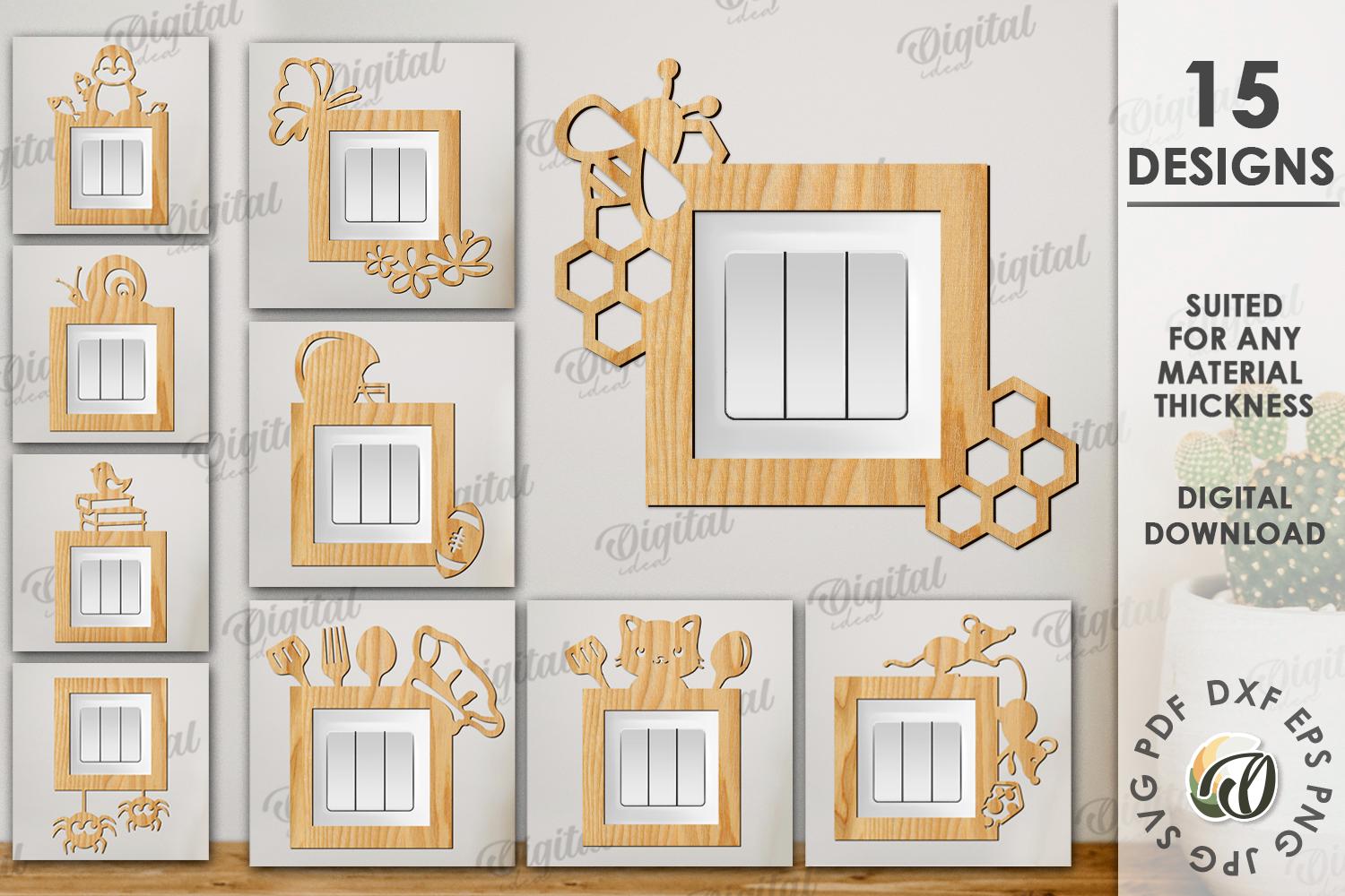 Light Switch Decor Bundle, Light Switch Cover Laser Cut, Light Sqitch ...