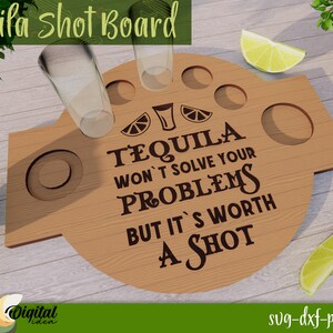 Tequila Shot Boards Bundle, 3D Tequila Trays Lasercut, Tequila Flight ...