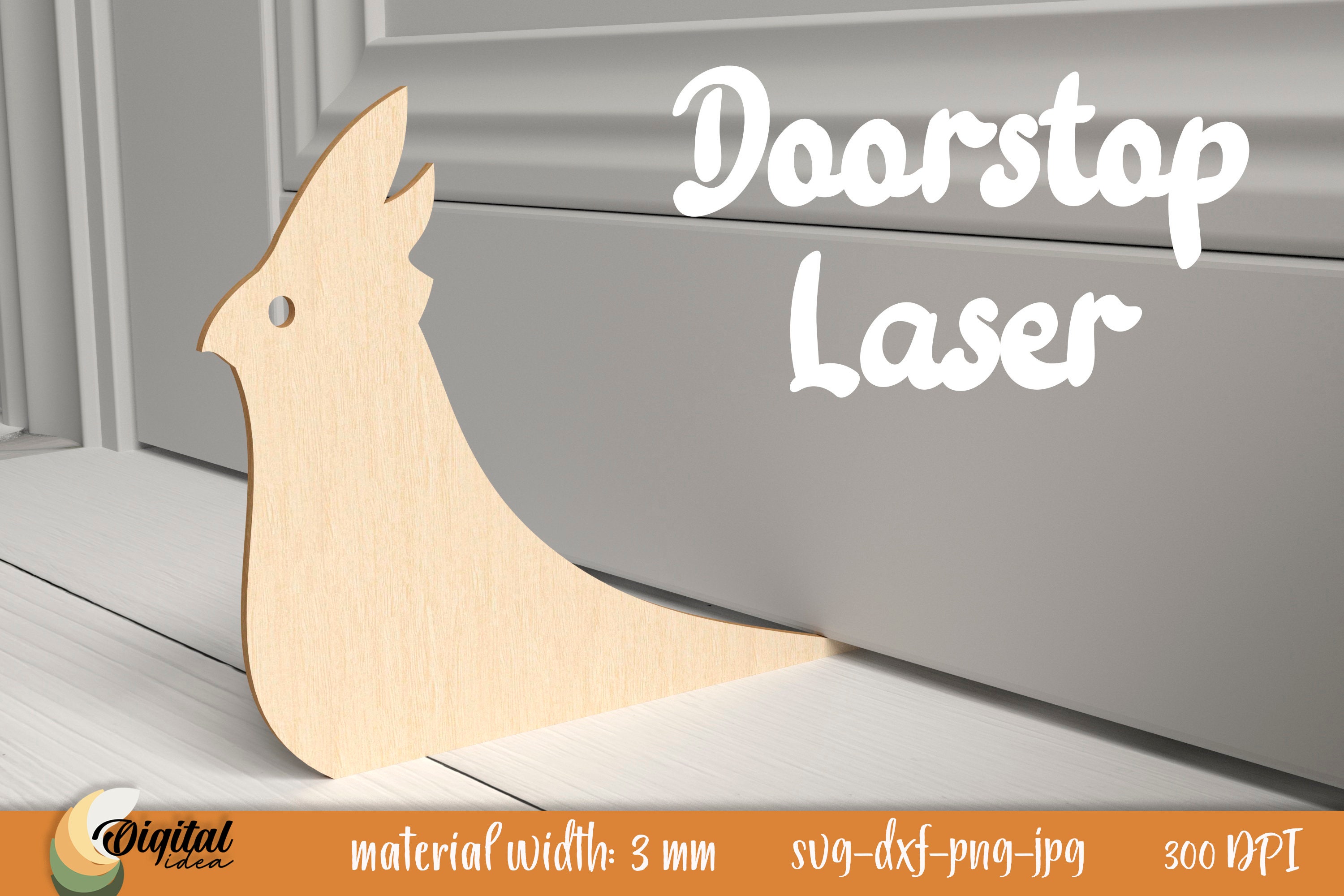 Wood Door Stop Lasercut Bundle, Door Stopper SVG, 3D Animal Laser Cut ...