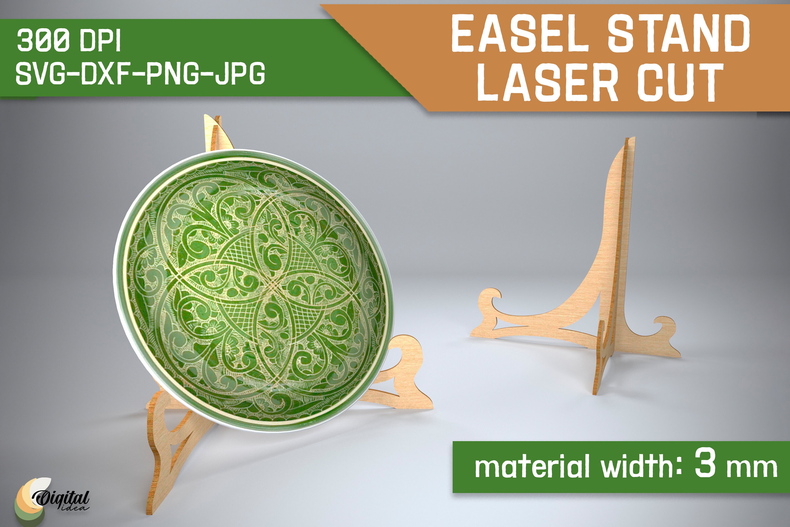 Easel Stands Laser Cut Bundle, 3D Glowforge Display Stands, Photo Frame ...