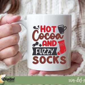 Hot Cocoa Quotes SVG Bundle, Cozy Sayings SVG, Winter Gift Designs, Hot ...