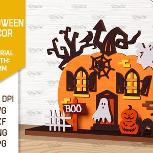 3D Halloween Stands Bundle, Halloween Decors Laser Cut, Halloween ...