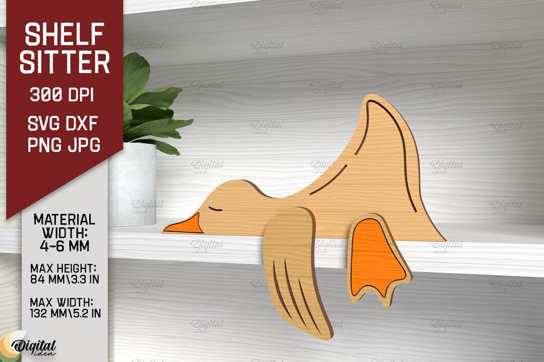 Duck Shelf Sitter, Shelf Sitter Laser Cut, 3D Sleeping Animal, Wooden ...
