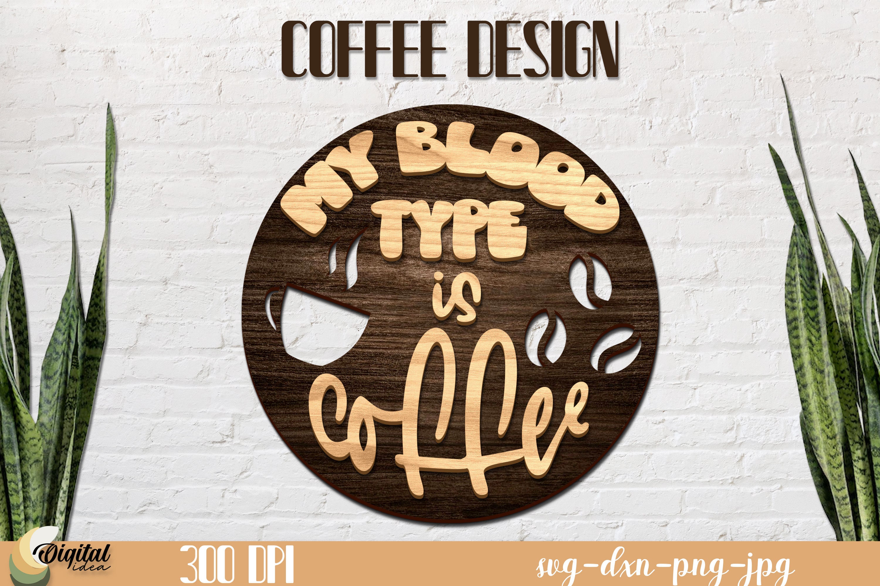 Coffee Hanging Round Sign SVG Bundle Coffee Wall Panel - Etsy