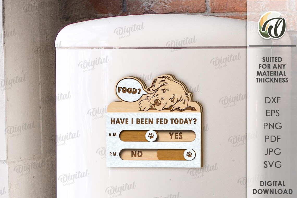 3D Fridge Reminder Magnets Bundle, Tracker Magnet Laser Cut, Wooden ...