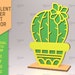 3D Succulent Laser Cut Bundle, Potted Plant Decor, Cactus Wooden Stand ...