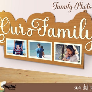 Family Photo Frame Laser Cut Bundle, Family Love Frames Bundle, 3d ...