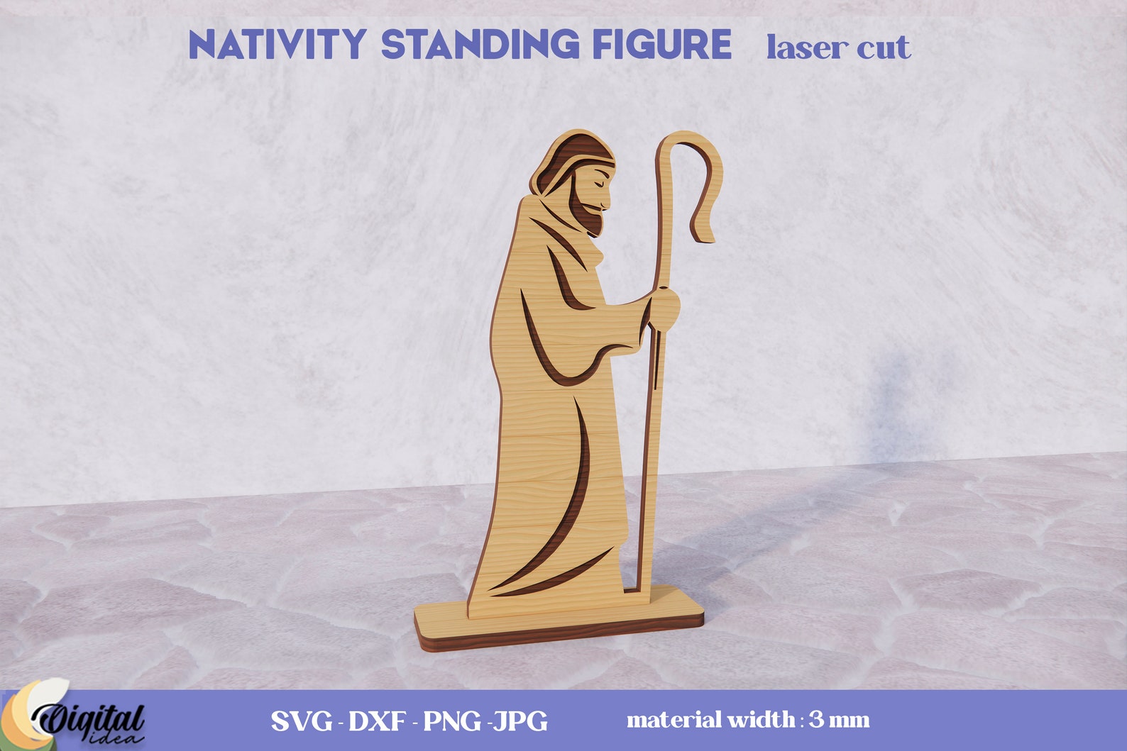 Nativity Standing Figurine Laser Cut, Wise Man Svg, Wooden Stand ...